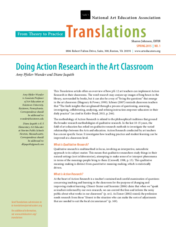 (PDF) Doing Action Research