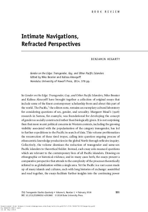 (PDF) Review: Intimate Navigations, Refracted Perspectives (invited ...