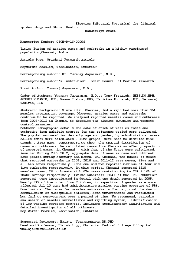 (PDF) Elsevier Editorial System(tm) for Clinical Epidemiology and Global Health Manuscript Draft