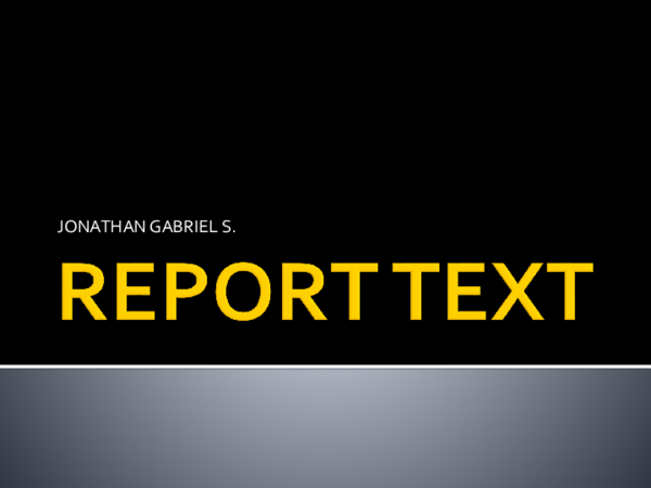 (PPT) REPORT TEXT