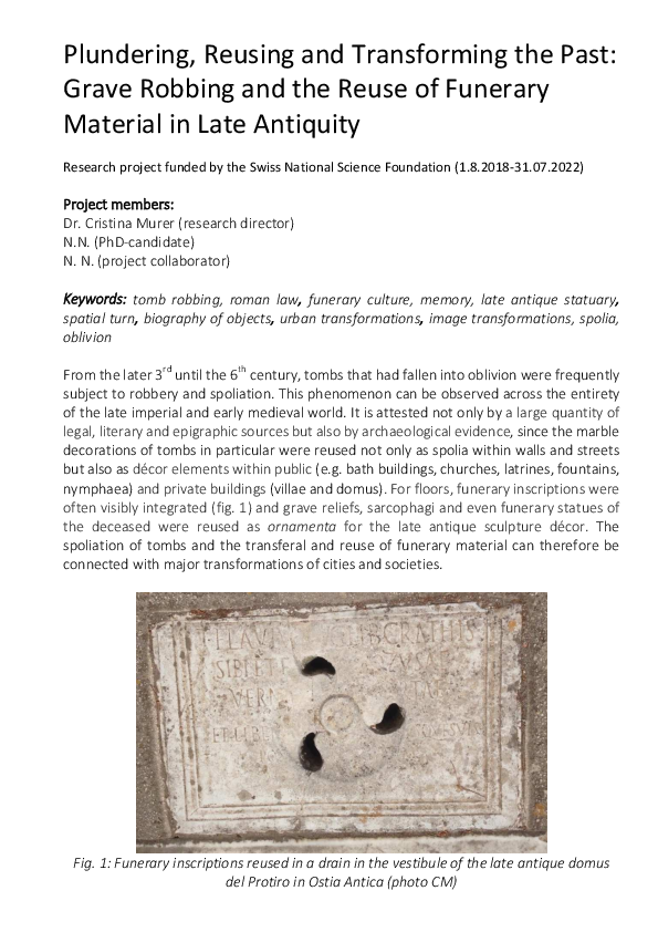 (PDF) Plundering, Reusing and Transforming the Past: Grave Robbing and ...