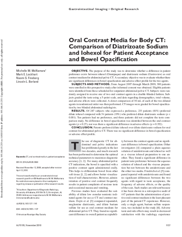 (PDF) Oral contrast media