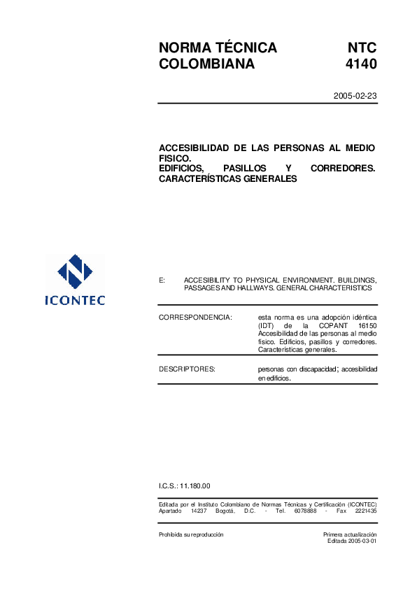 (PDF) NORMA TÉCNICA NTC COLOMBIANA 4140