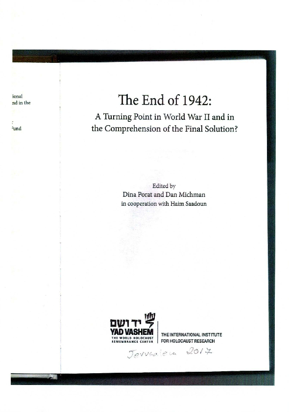 (PDF) The End of 1942: A Turning Point in World War II and in the ...