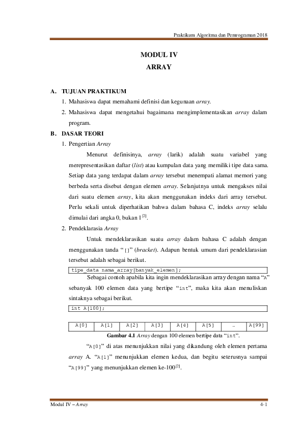(PDF) Praktikum Algoritma dan Pemrograman 2018