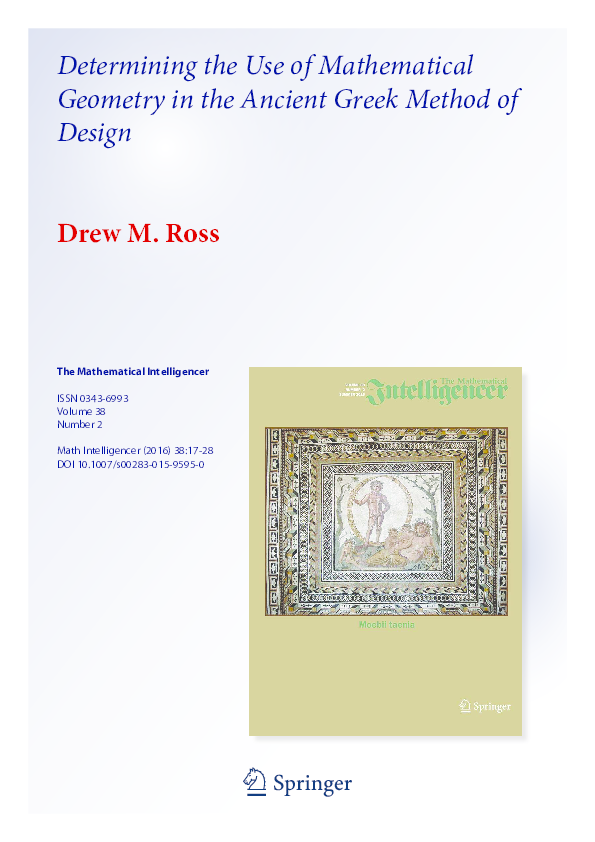 (PDF) Determining the Use of Mathematical Geometry in the Ancient Greek ...