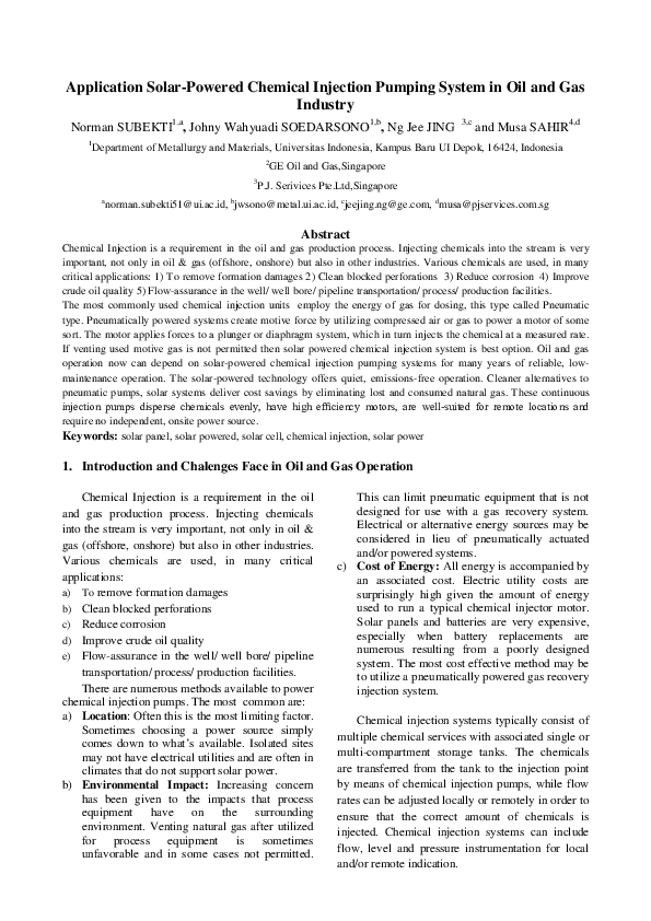 (PDF) Application Solar-Powered Chemical Injection Pumping System in ...