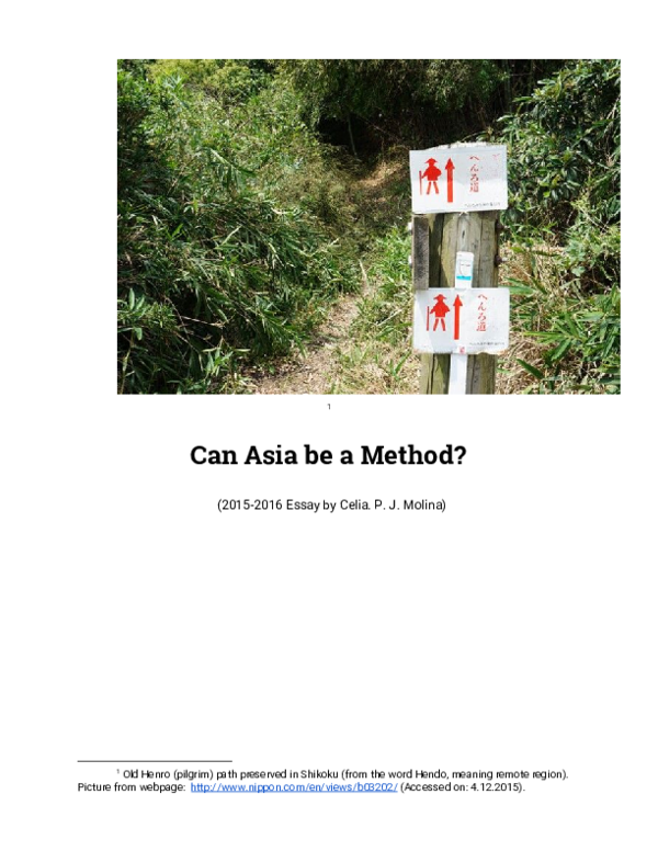 (PDF) Can Asia be a Method