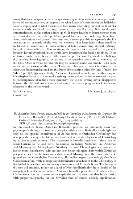(PDF) Marcus Plested, Review of The Byzantine Christ