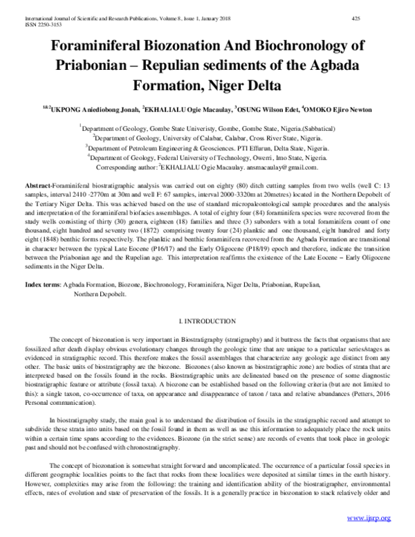 (PDF) Foraminiferal Biozonation And Biochronology of Priabonian ...