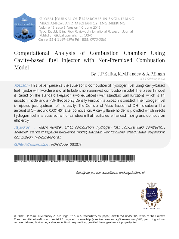 (PDF) Computational Analysis of Combustion (PDF) Computational Analysis of Combustion