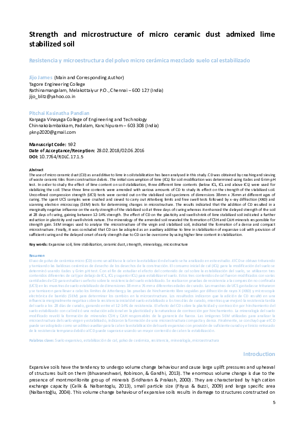 (PDF) Strength and microstructure of micro ceramic dust admixed lime ...