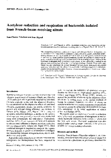 (PDF) Acetylene reduction and respiration of bacteroids isolated from ...