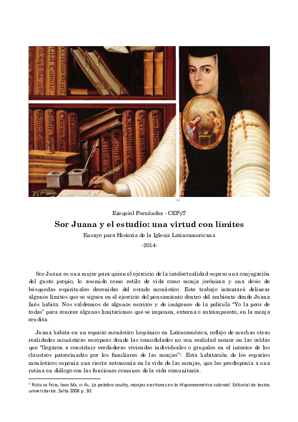 (PDF) Sor Juana y el estudio
