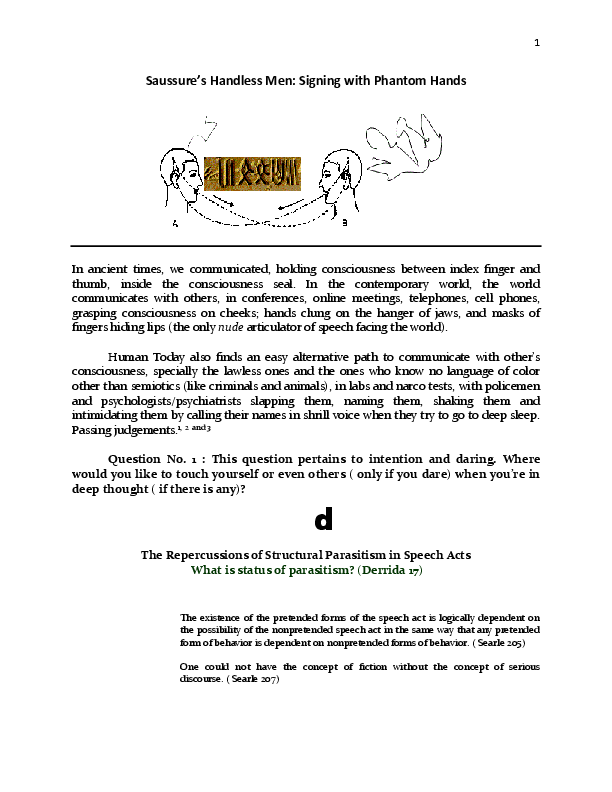 (DOC) Saussure's Handless Men: Signing with Phantom Hands