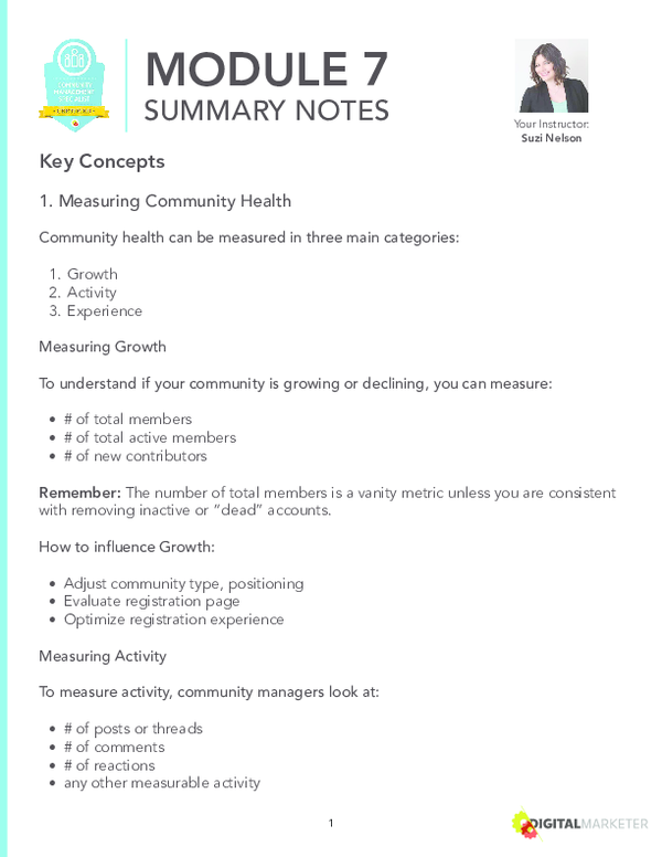 (PDF) Module7-SummaryNotes FINAL
