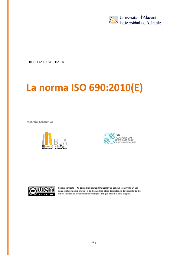 (PDF) La norma ISO 690:2010(E) Material formativo