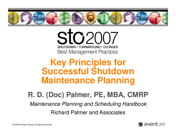 (PDF) Key Principles for Successful Shutdown Maintenance Planning ...