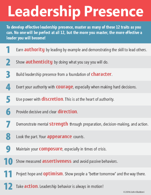 (PDF) Leadership Presence