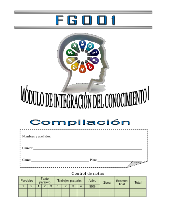 (PDF) Control de notas Trabajos grupales Asist