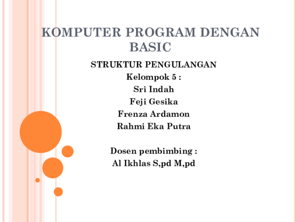 (PPT) KOMPUTER PROGRAM DENGAN BASIC