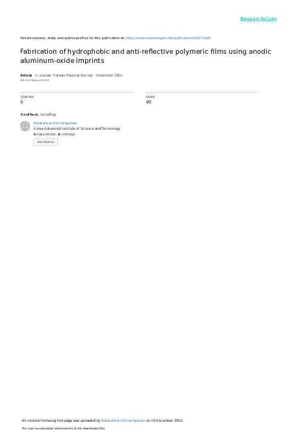 Pdf Fabrication Of Soft Reflective Microoptical Elements Using A Replication Process Jeng