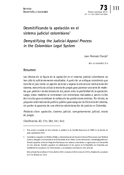 (PDF) Demystifying the Judicial Appeal Process in the Colombian Legal ...