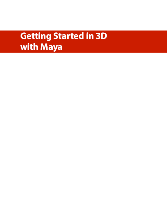 (PDF) Getting Started in 3D with Maya