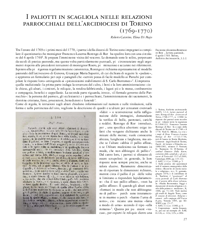 (PDF) I paliotti in scagliola nelle relazioni parrocchiali dell ...