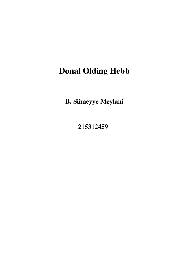 (DOC) Donald Olding Hebb