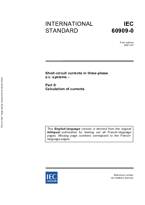 (PDF) Short-circuit currents in three-phase a.c. systems – Part 0: Calculation of currents