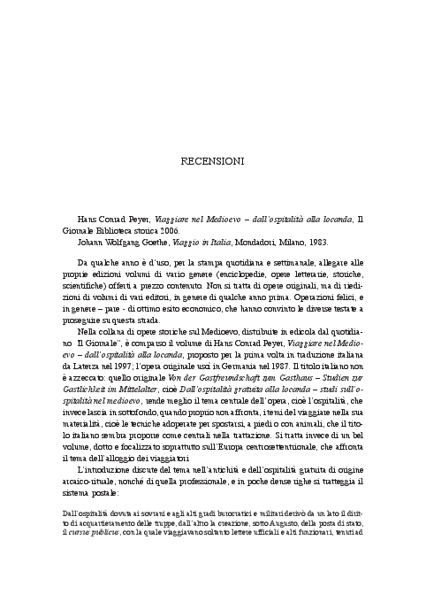 (PDF) Viaggiare nel Medioevo, Viaggio in Italia, Epistolario di Carlo ...