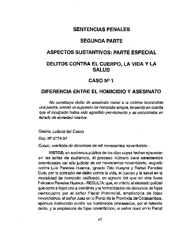 Pdf Sentencias Penales Segunda Parte Aspectos Sustantivos Parte