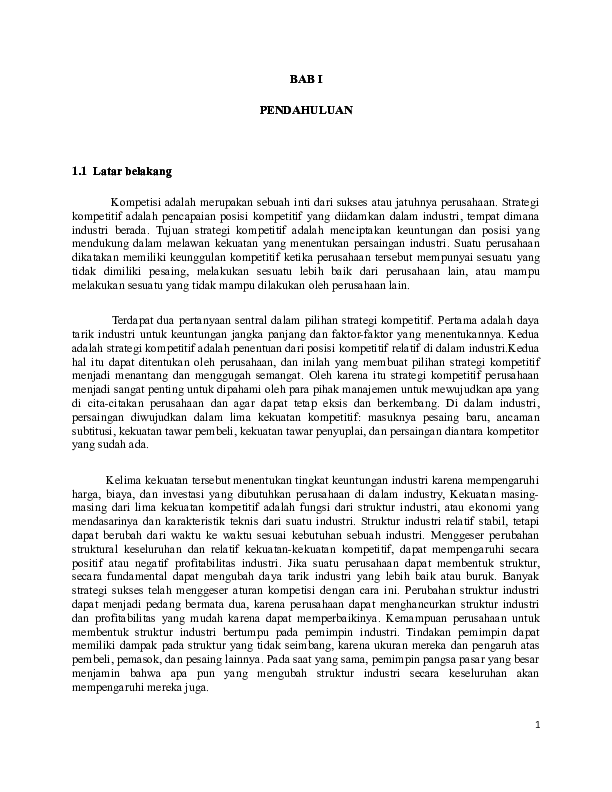 (DOC) Makalah Strategi Kompetitif Generik