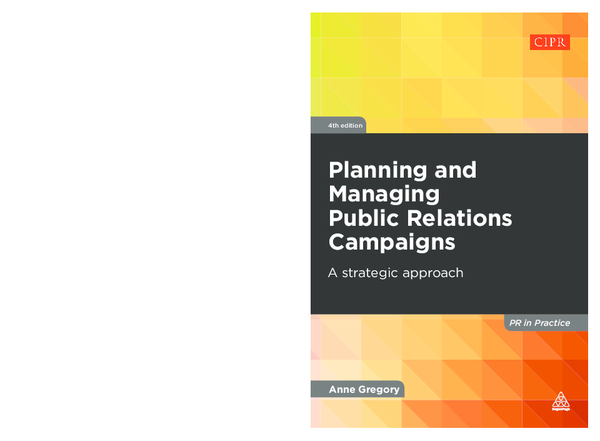 (PDF) Planning and managing pr campaigns
