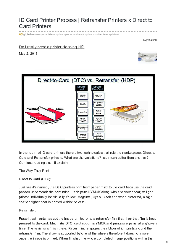(PDF) ID Card Printer Process