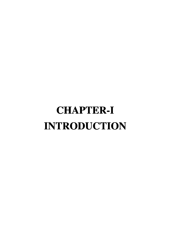 (DOC) CHAPTER-I INTRODUCTION CHAPTER-I