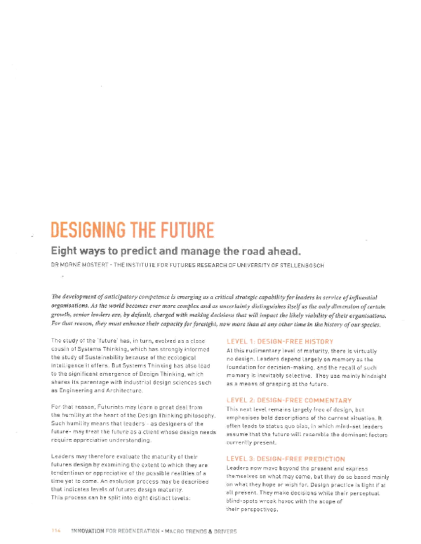 (PDF) Designing the Future