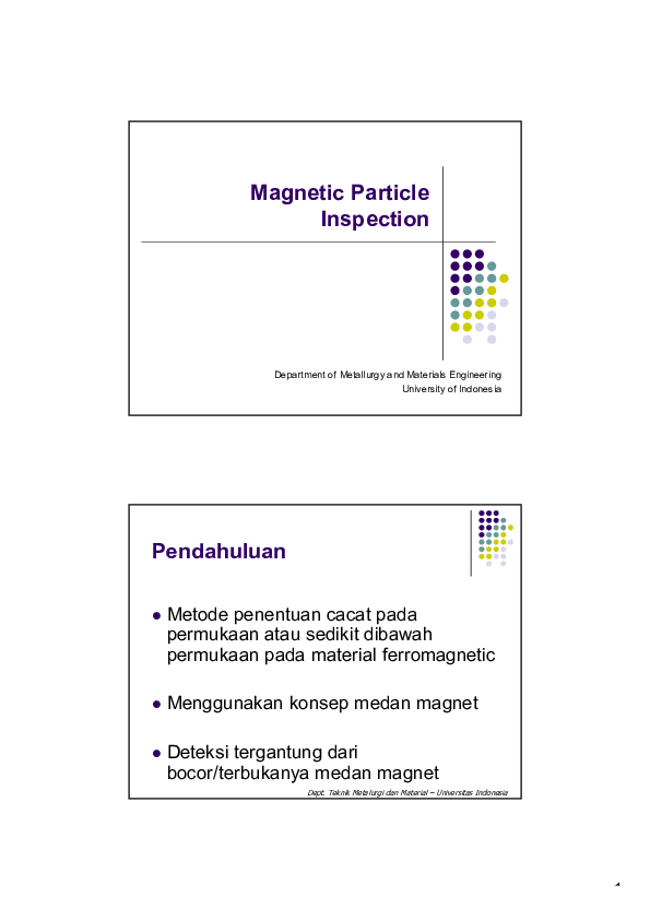 (PDF) Magnetic Particle Inspection