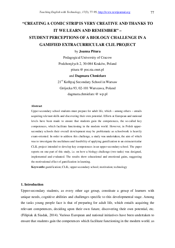 "Creating a comic strip is very creative and thanks to it we learn and ...