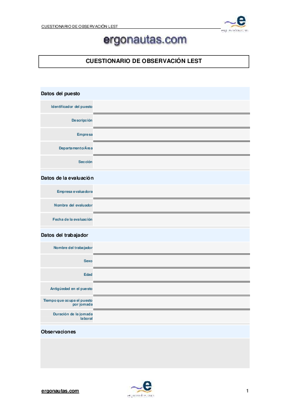 (PDF) Cuestionario Lest