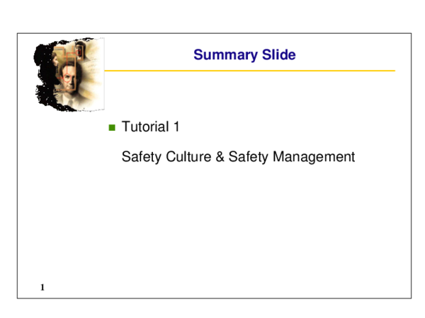 (PPT) Safety-culture and management