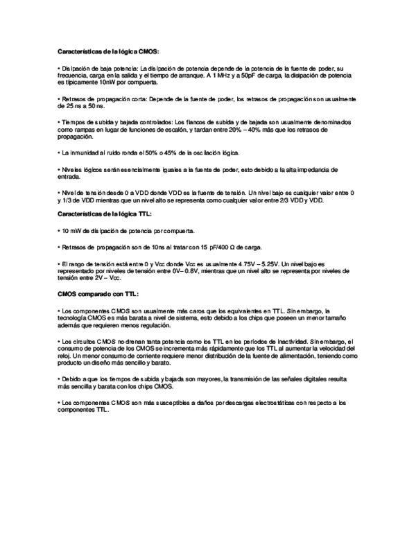 (DOC) Características de la lógica CMOS | Laura Usuga Quiñones ...