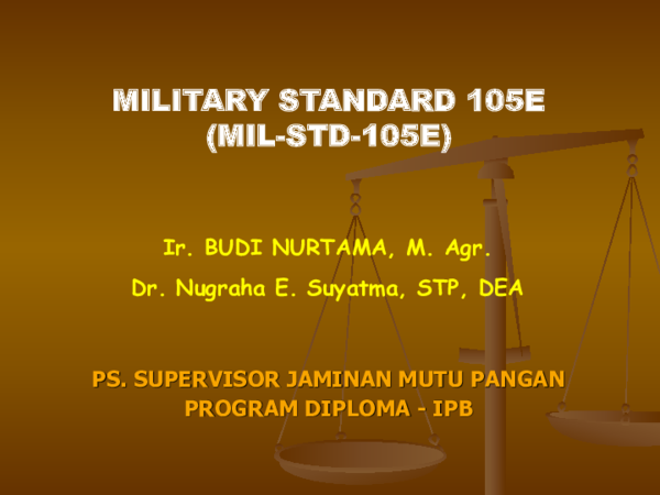 (PPT) KuliahResponsi-MIL STD 105E