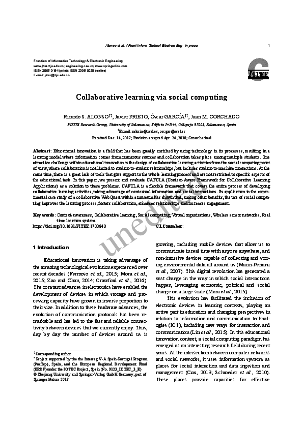(PDF) Collaborative learning via social computing