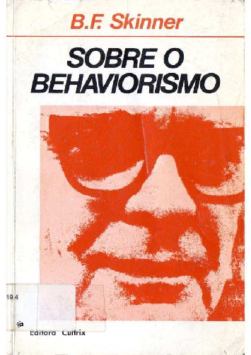 (PDF) Livro Sobre o behaviorismo skinner.b.f