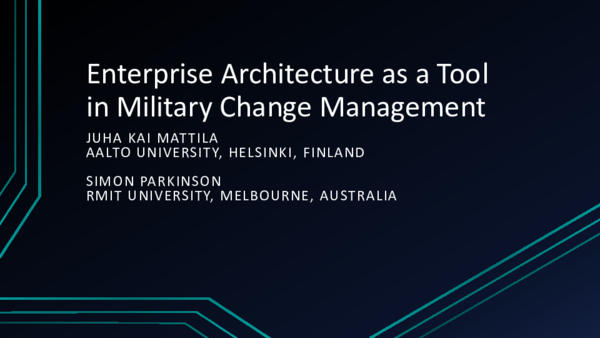 (PDF) Enterprise Architecture as a Tool in Military Change Management
