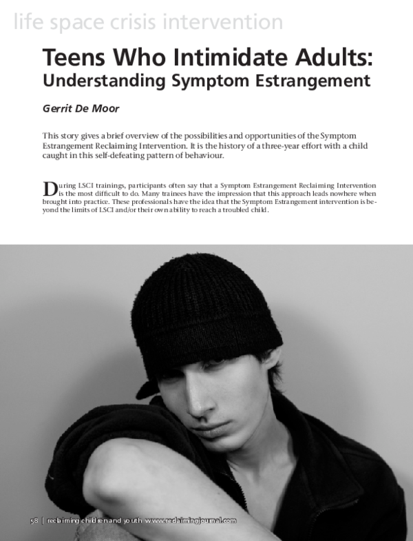 (PDF) Teens Who Intimidate Adults: Understanding Symptom Estrangement