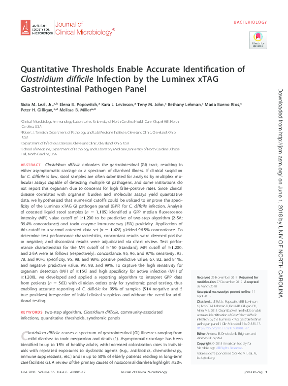 (PDF) Quantitative Thresholds Enable Accurate Identification of ...