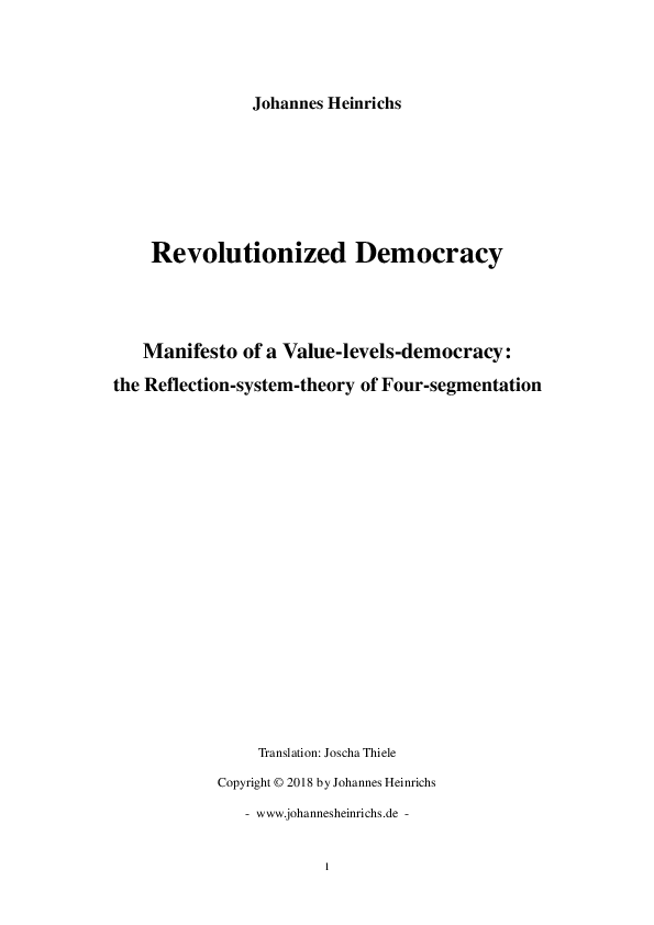 (PDF) Revolutionized Democracy Manifesto of a Value-levels-democracy ...